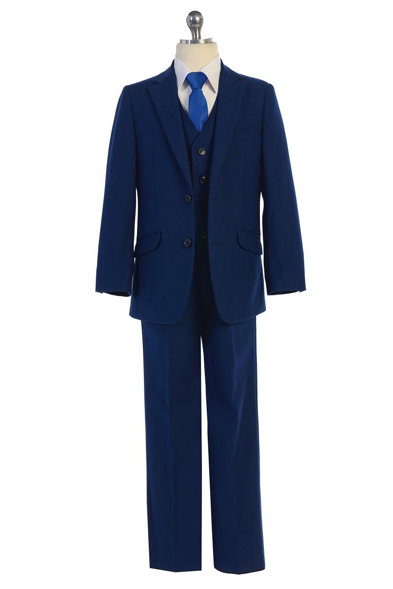 Slim Fit Kids 5-Piece Suit (Big Boys) – Berto Kids Fashion